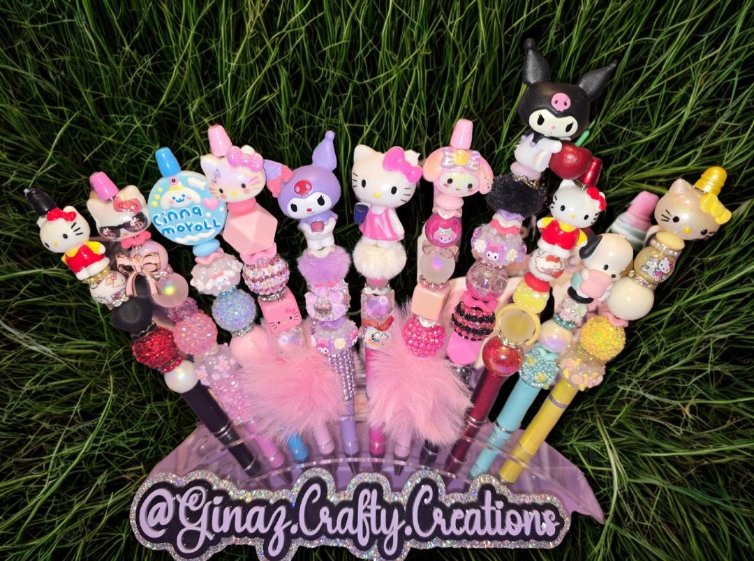 Handcrafted Beaded San San Pens: Refillable - Etsy