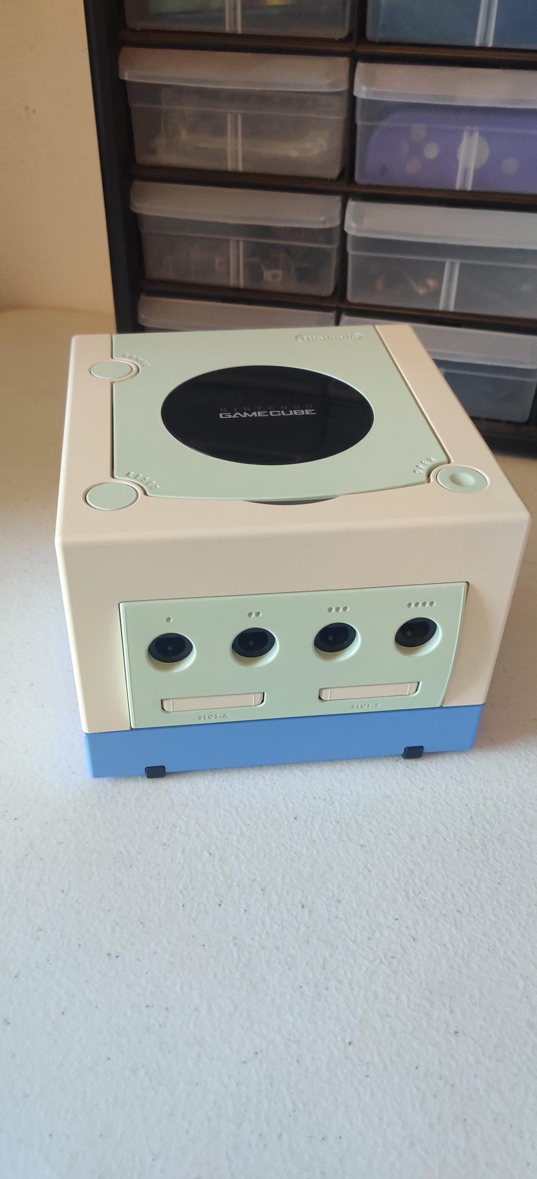 Nintendo Gamecube Light Blue, Mint Green, and White authentic Item Hand ...