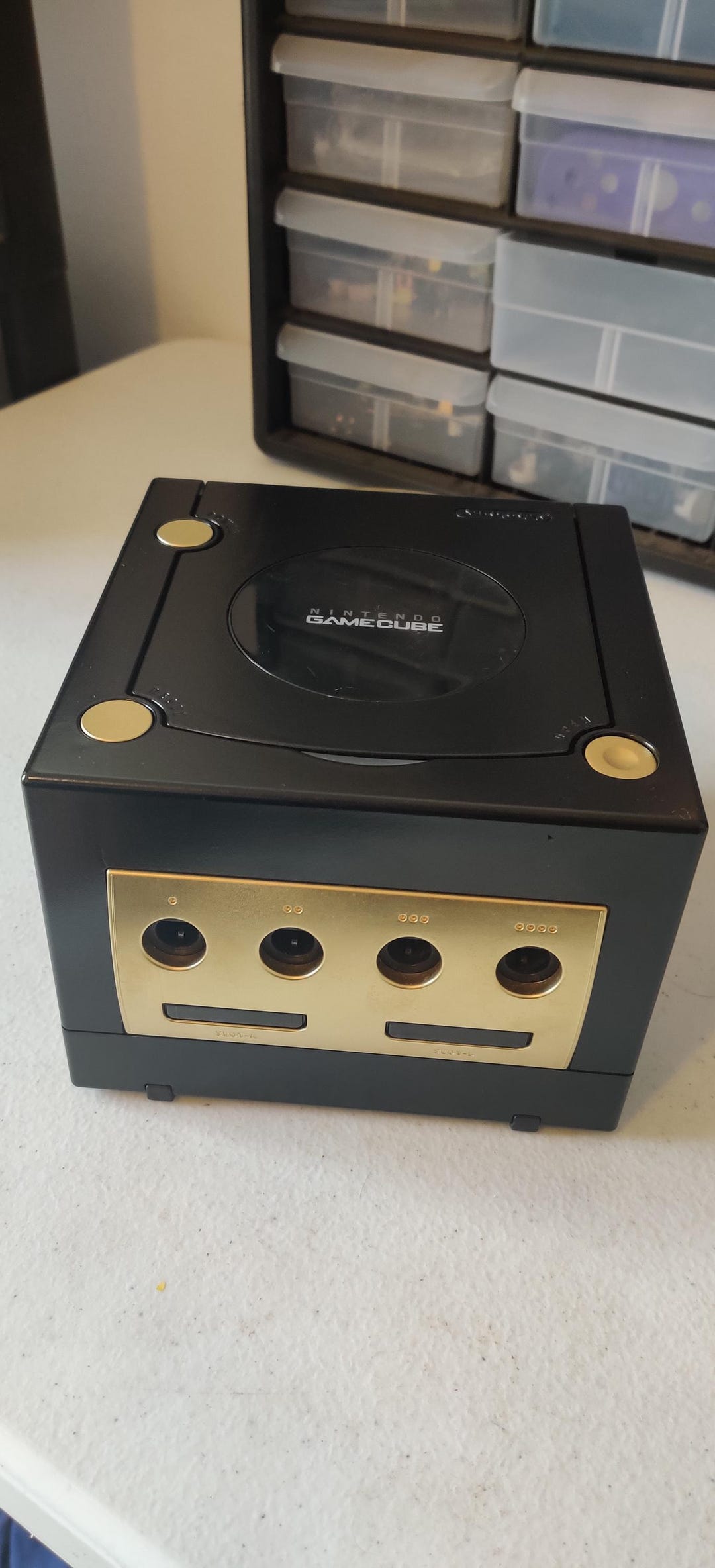 Nintendo Gamecube Black and Gold authentic Item Hand Painted - Etsy