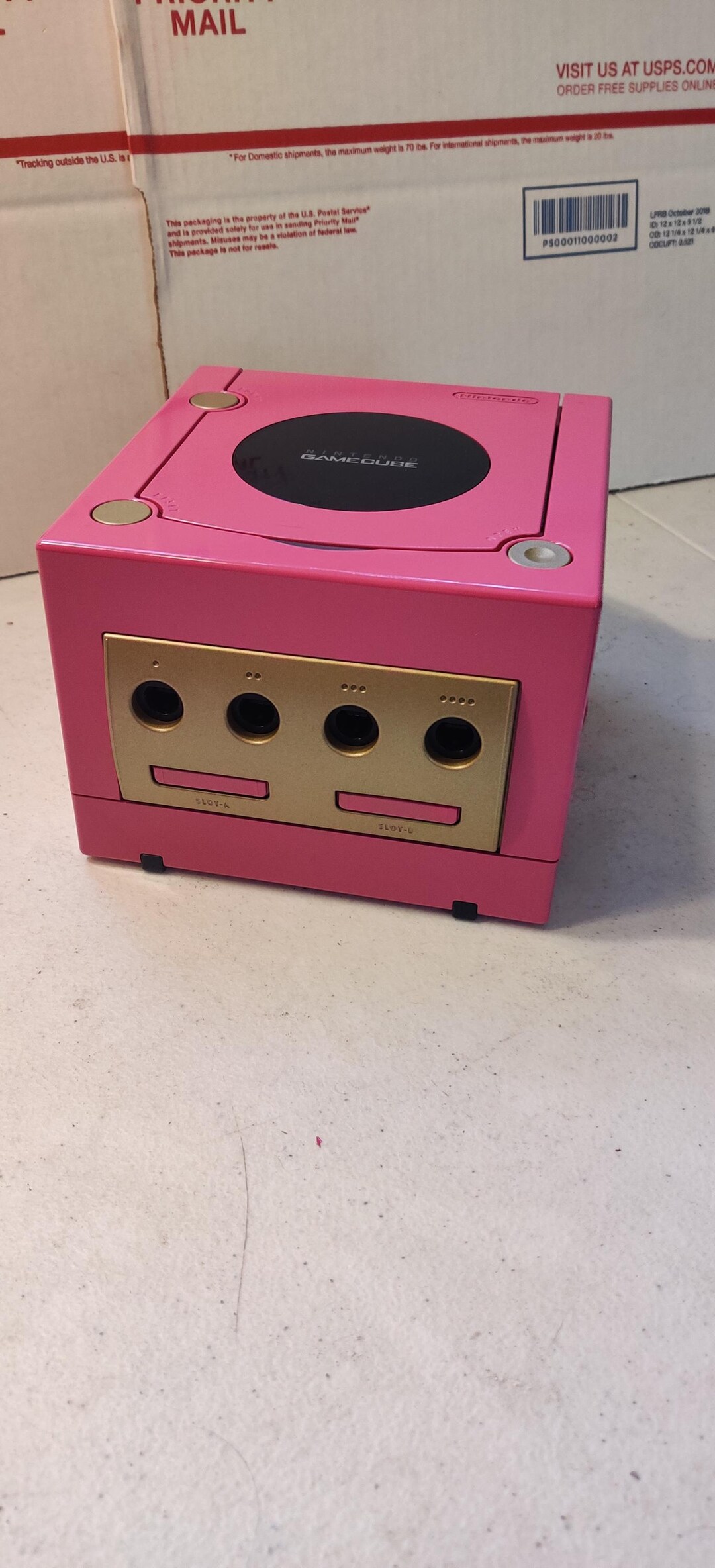 Nintendo Gamecube Hot Pink and Gold authentic Item Hand Painted - Etsy