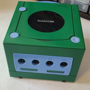 Nintendo Gamecube Forest Green and Light Blue authentic Item Hand ...