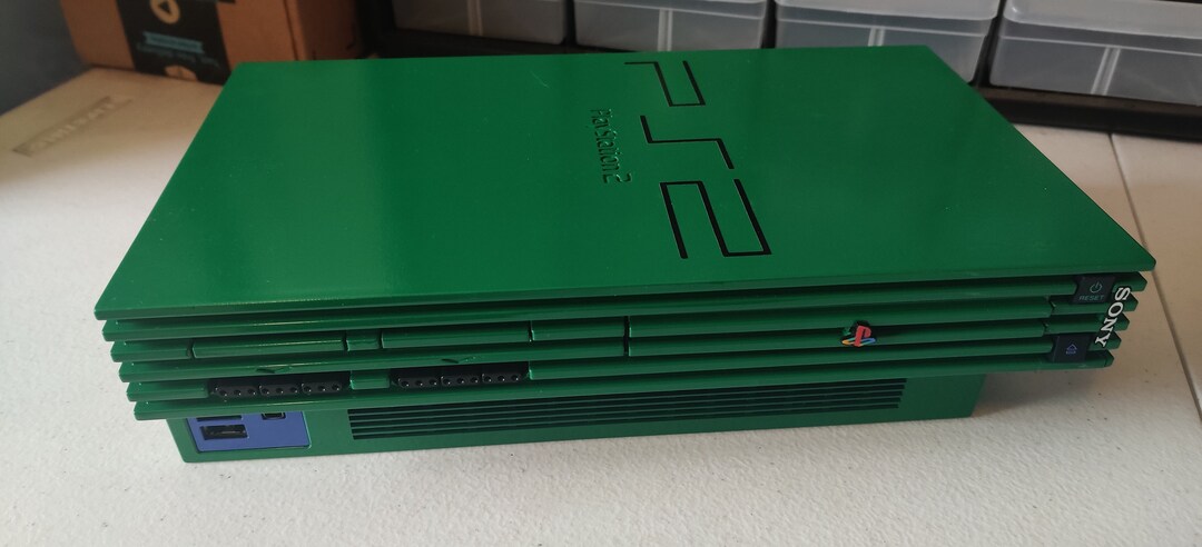 PS2 Playstation 2 Console Forrest Green authentic Item Hand Painted - Etsy