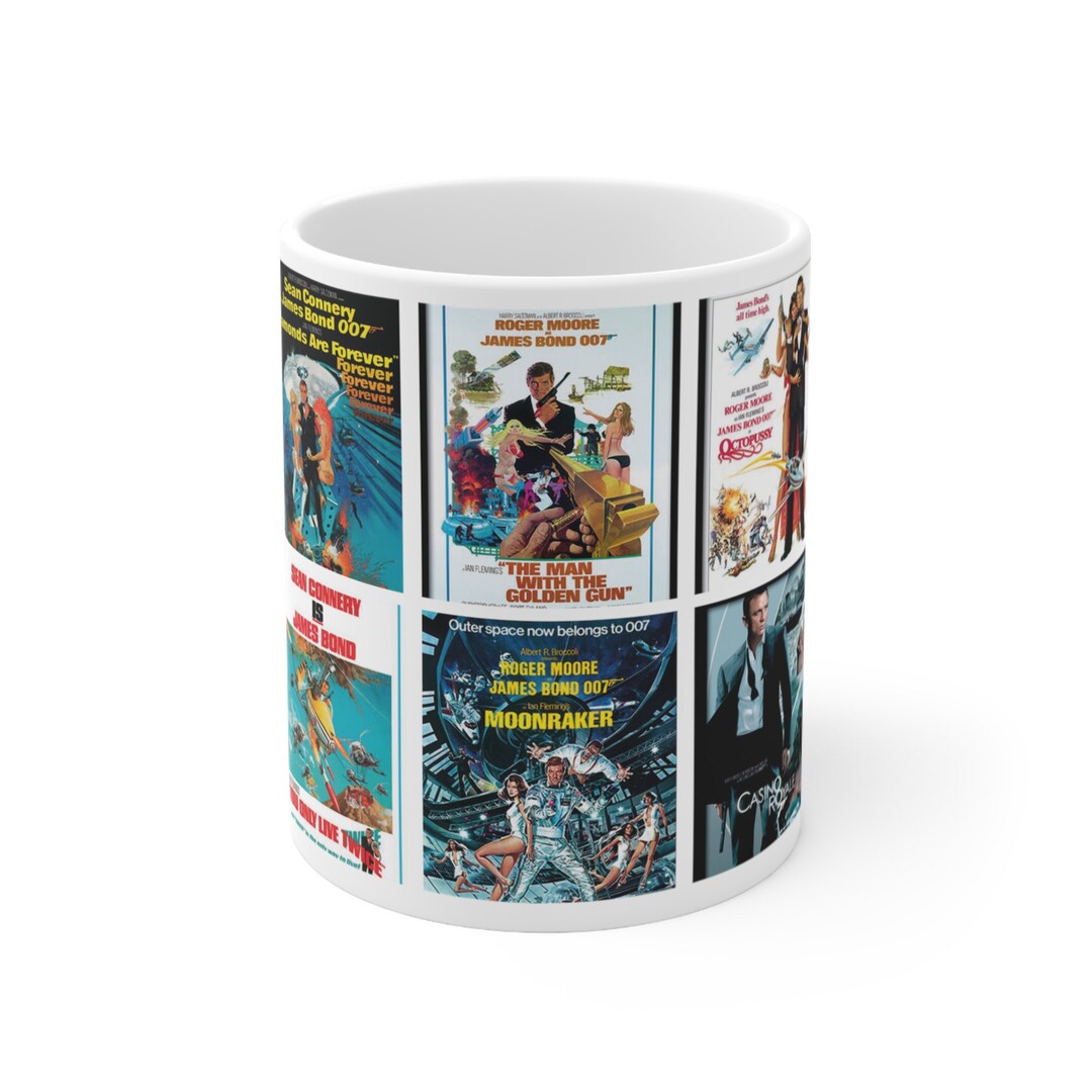 Classic & Modern James Bond Film Icons Mug - the Perfect Gift for a 007 ...