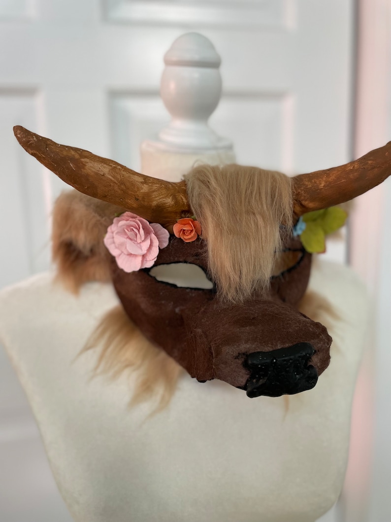 Highland Cow Therian Mask - Etsy