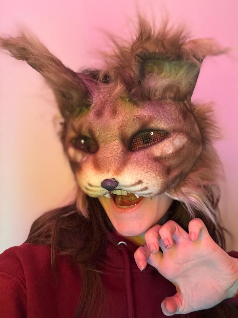 Custom Realistic Cat Mask – Felted Feline Therian Mask !!DM BEFORE ...