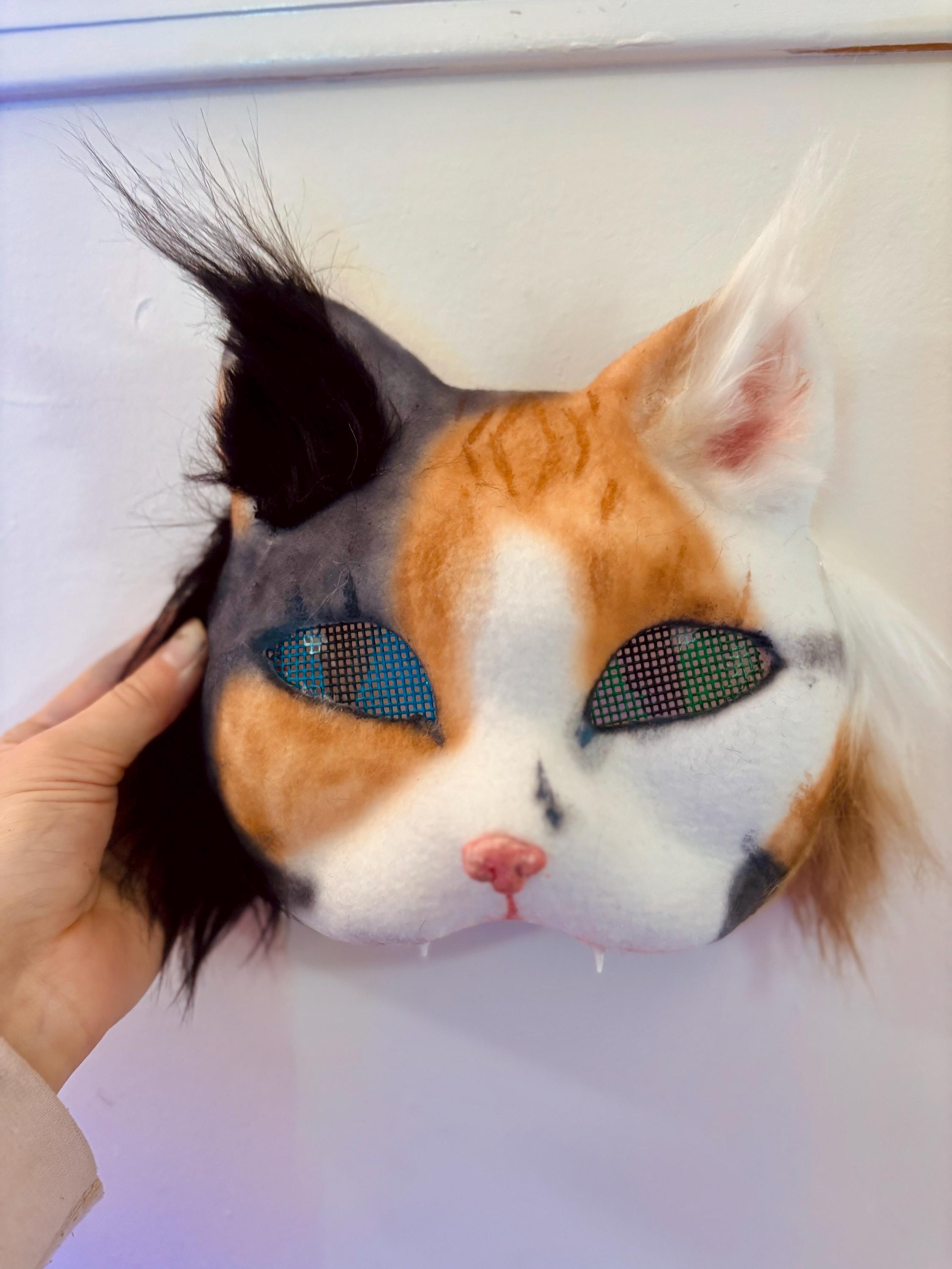 Custom Realistic Cat Mask – Felted Feline Therian Mask !!DM BEFORE ...