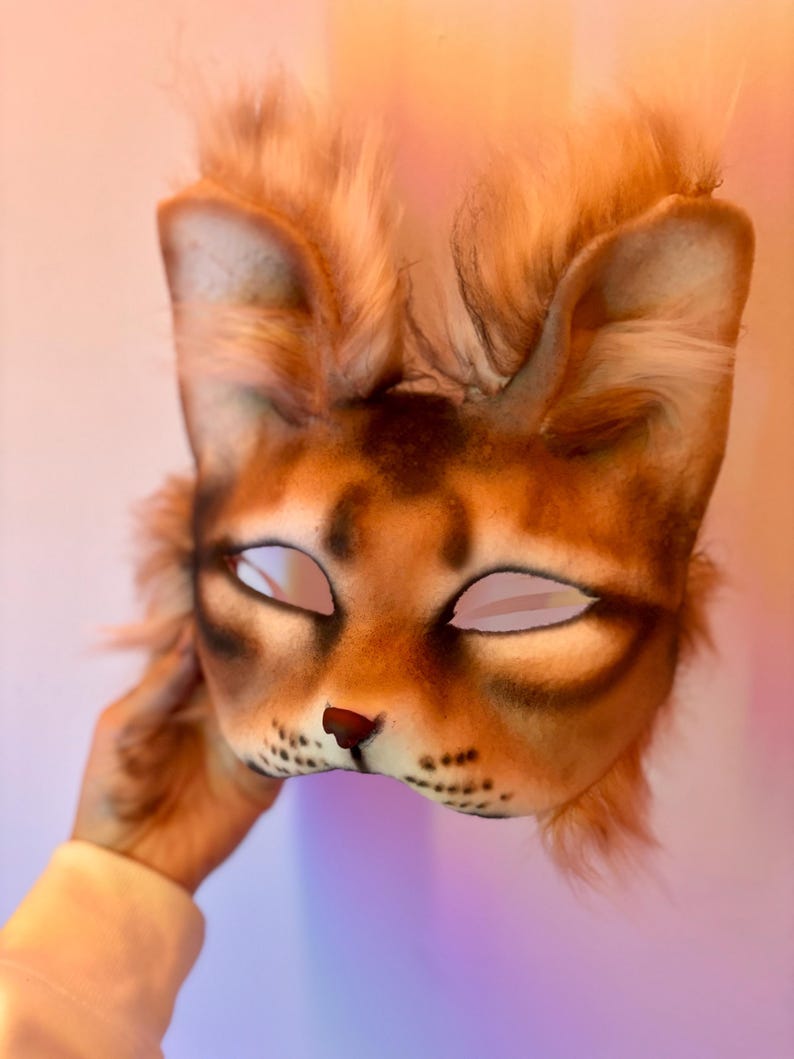 Custom Realistic Cat Mask – Felted Feline Therian Mask !!DM BEFORE ...