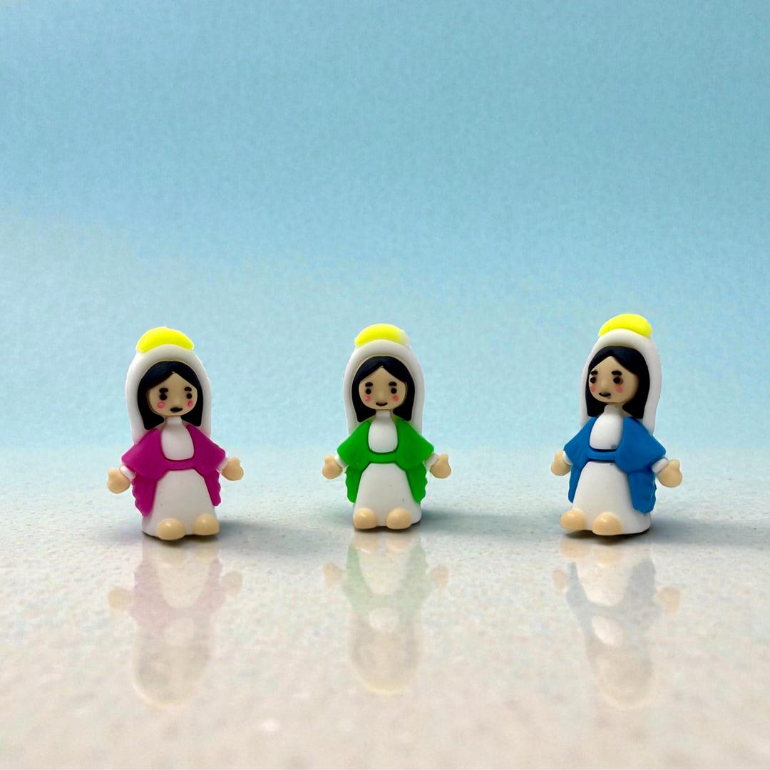 Mini Mary Figurine Set | Tiny Virgin Mary Statues | Catholic Religious ...
