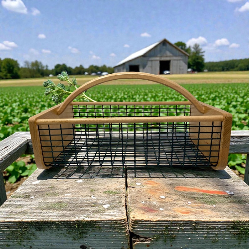 Custom Engraved Harvest Basket – Personalized Garden Hod With Name ...