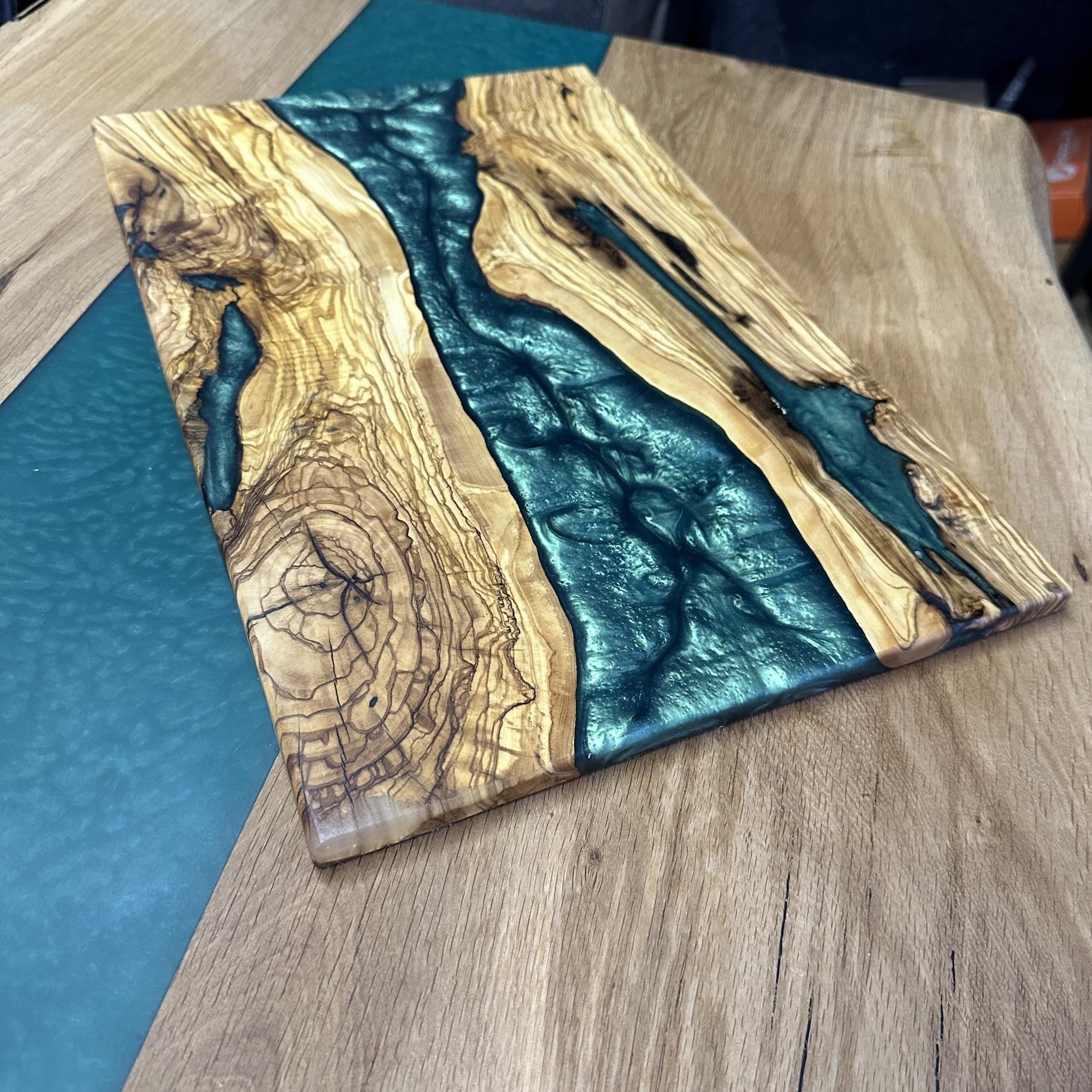 Custom Olive Wood and Resin Cutting Boards Handmade Kitchen Essentials ...
