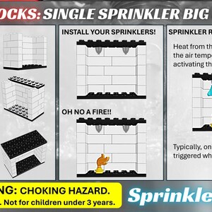 Blaze Blocks Fire Sprinkler Mini Building Block Set - Etsy