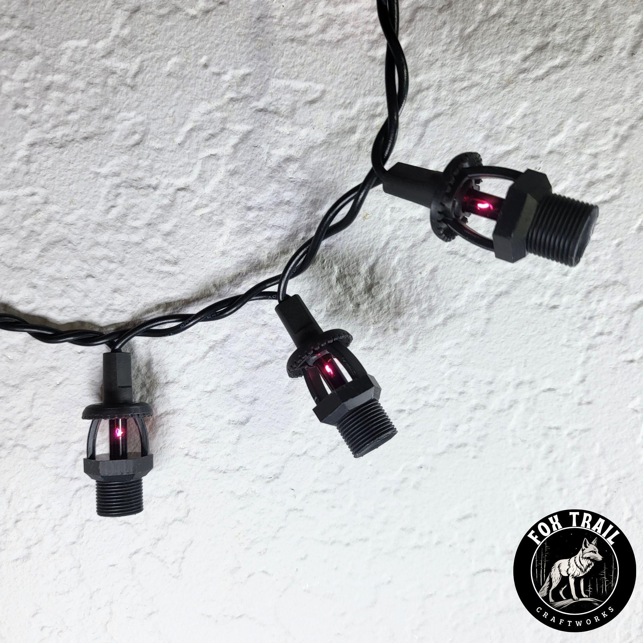 Fire Sprinkler Lights - 20 Mini Bulb (multiple Colors) With Black ...