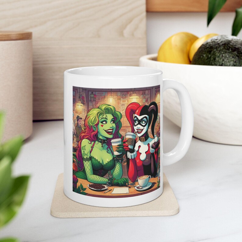 Poison Ivy Harley Quinn Coffee Mugs, Coffee Mug, Movie Coffee Mugs ...