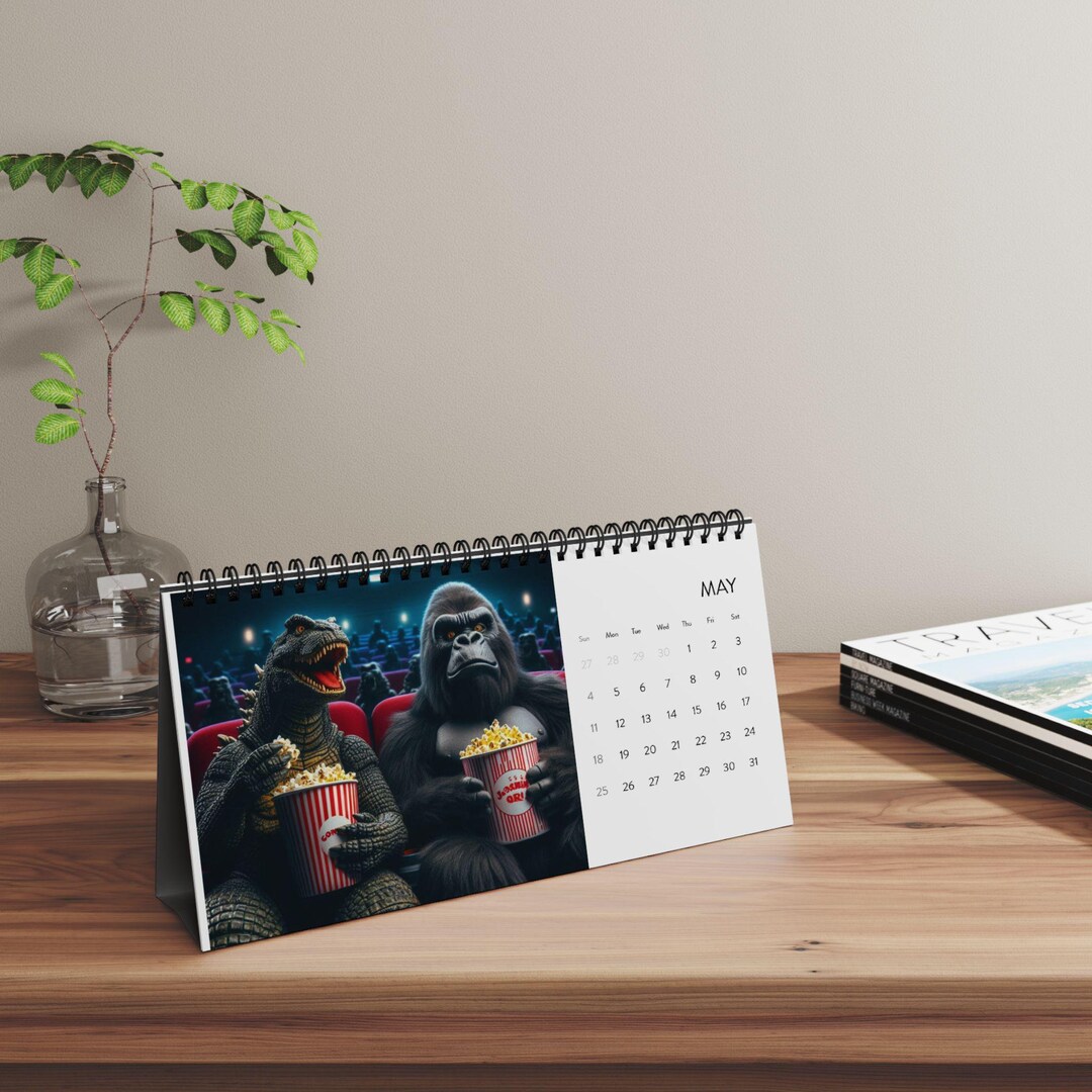 Movie Merch Desktop Calendar 2025 Grid, Film Fan Gift, Cinematic Yearly ...