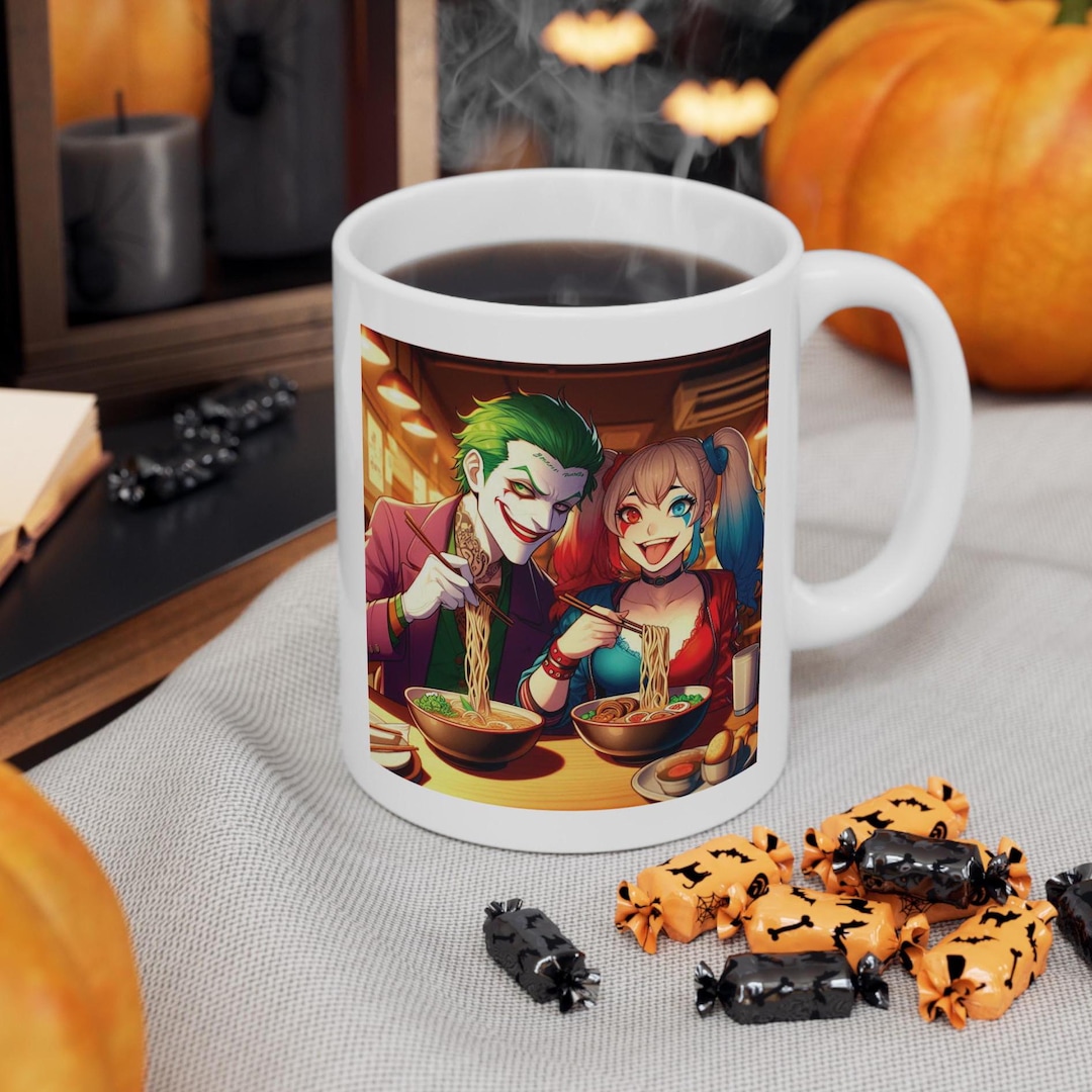 Harley Quinn and Joker Coffee Mugs, Comic Book Mug, Movie Coffee Mugs ...