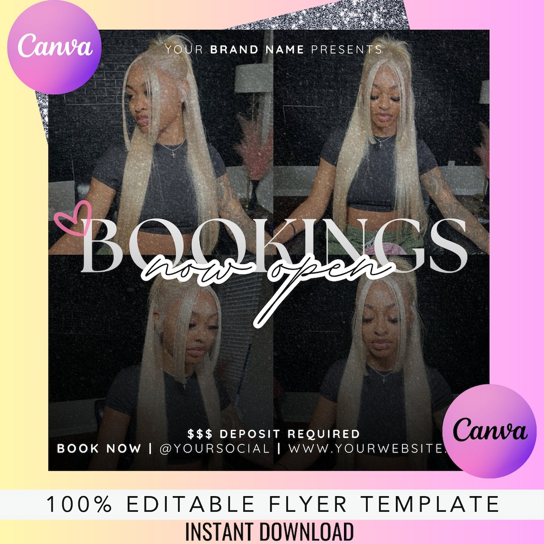 Editable Book Now Flyer, DIY Appointments Available Template, Premade ...
