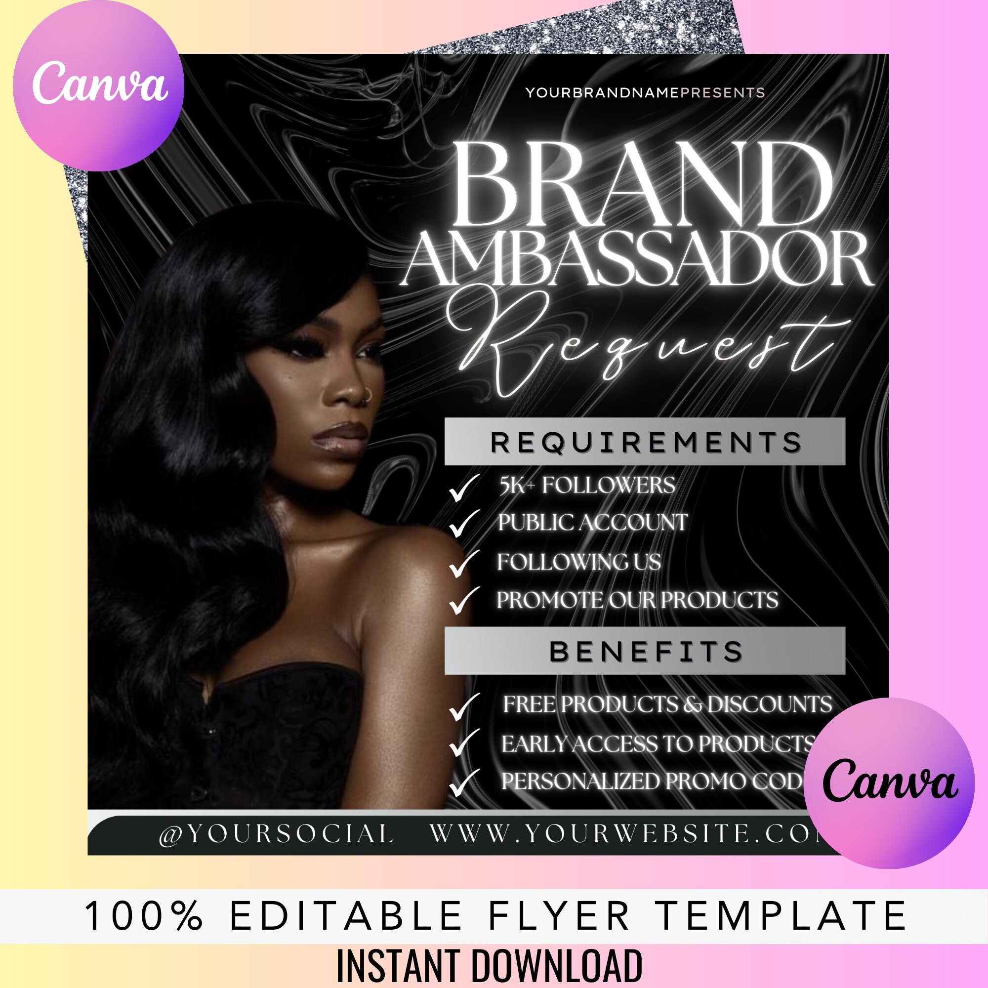 Brand Ambassador Flyer, Influencer Flyer, Influencer Model Wanted ...