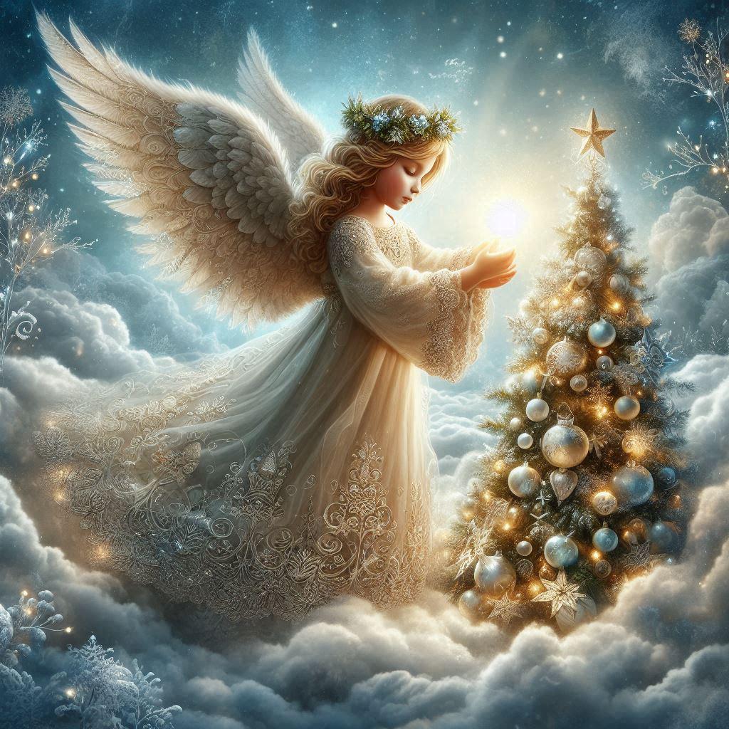 Christmas Angels - Clip Art - (10 JPEG Files) - 1024 X1024 -04 - Etsy