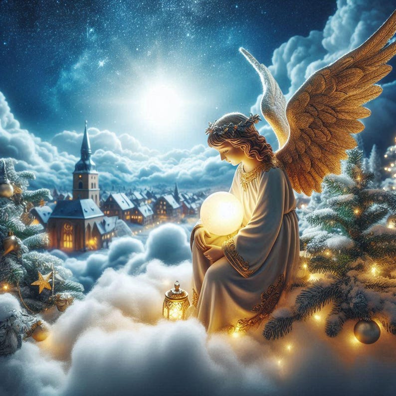 Christmas Angels - Clip Art - (10 JPEG Files) - 1024 X1024 -03 - Etsy