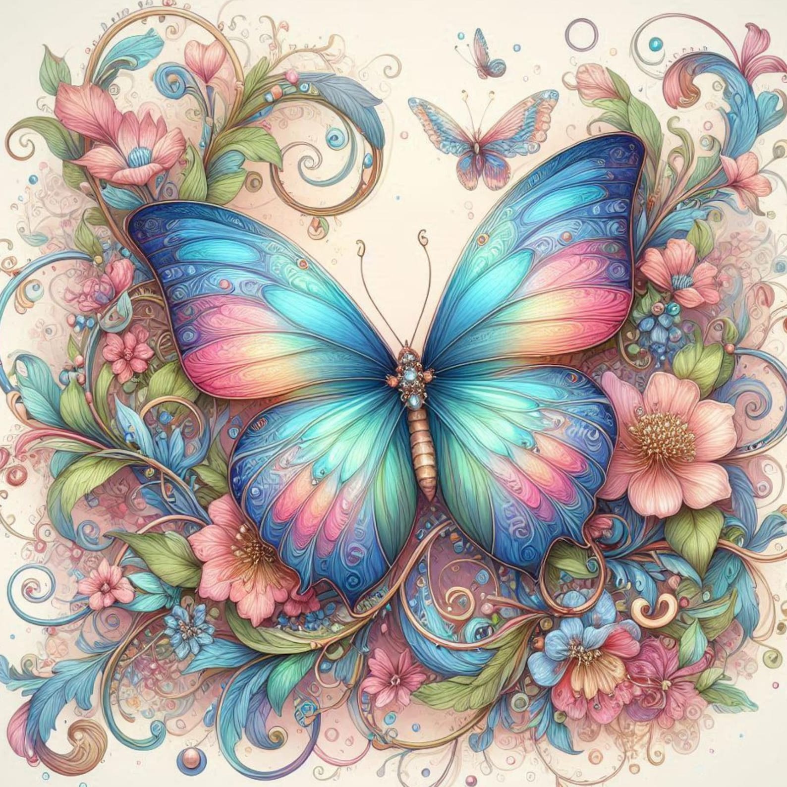 Colorful Butterflies Clip Art 10 PNG Files 02 - Etsy