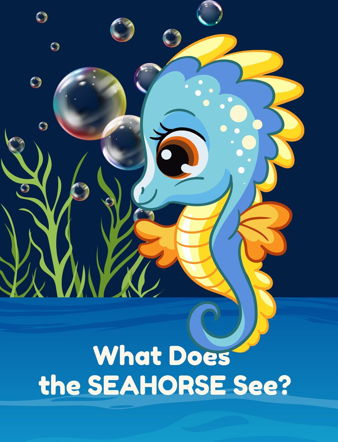 What Does a Seahorse See Digital Book Printable - Etsy