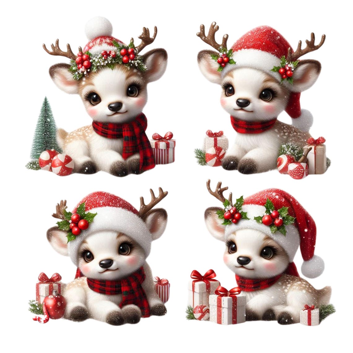 Baby Reindeer Clip Art 10 Pngs 3000 X 3000 Px 01 - Etsy