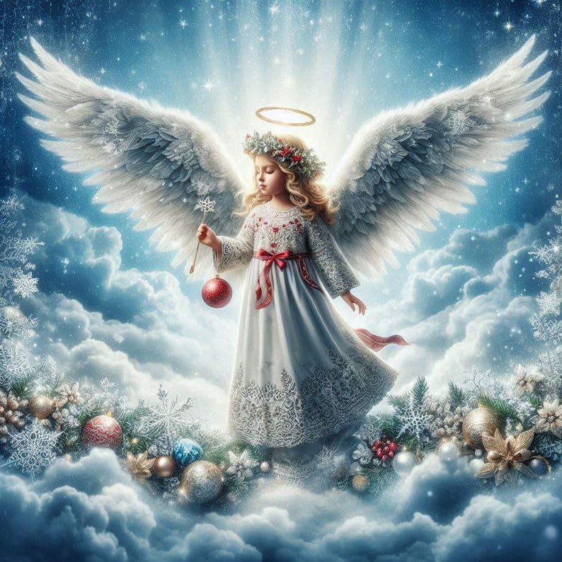 Christmas Angels - Clip Art - (10 JPEG Files) - 1024 X1024 -04 - Etsy