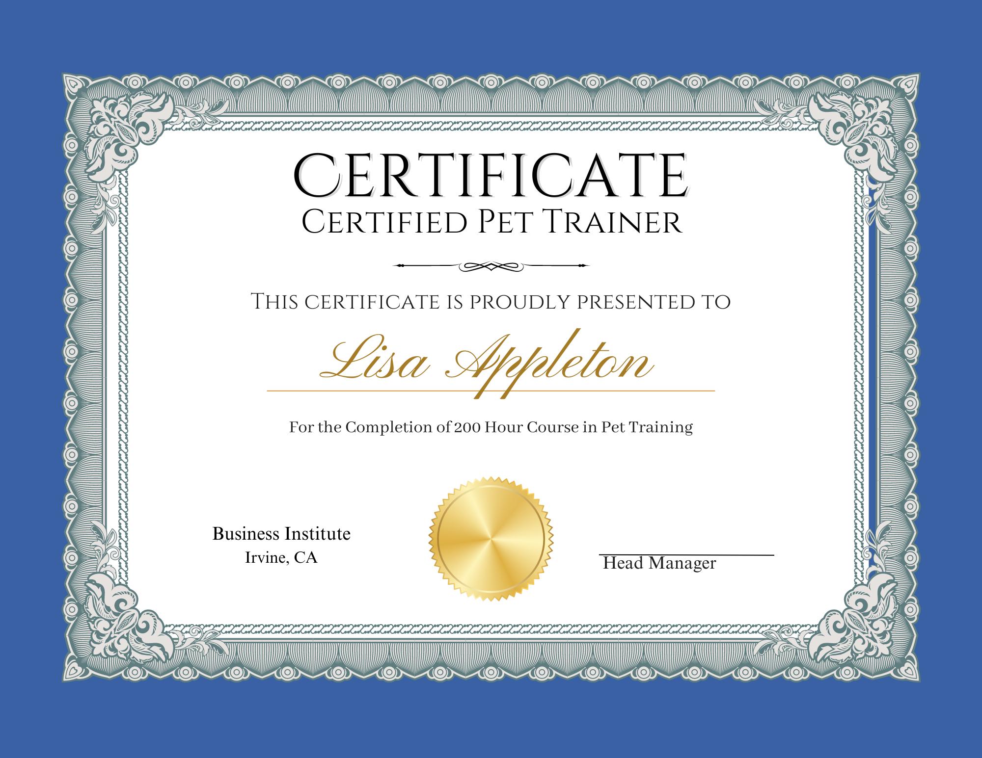 Custom Certificate Template - Editable in Canva -02 - Etsy