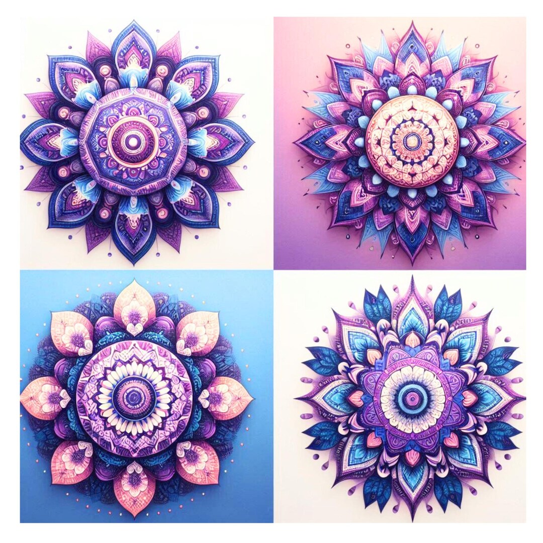 Sun Mandalas- Clip Art - 10 Pngs - 2000 X 2000 Px - (40 Mandalas) - Set ...