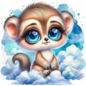 Cute Critters - Clip Art - Set #1- (5 PNG Files) - 2000 X 2000 Pixels ...