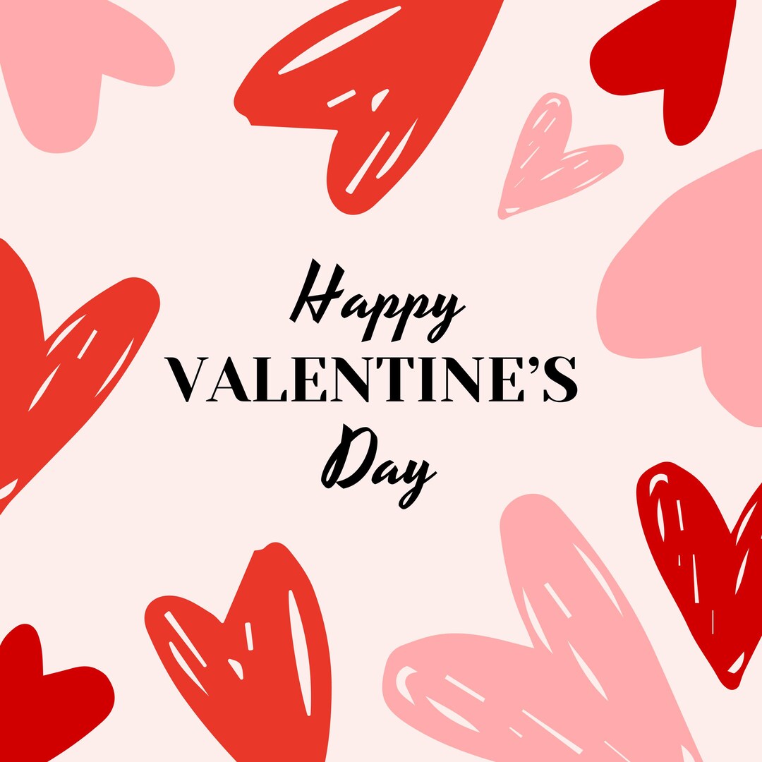 Happy Valentine's Day Clip Art 5 PNG Files - Etsy