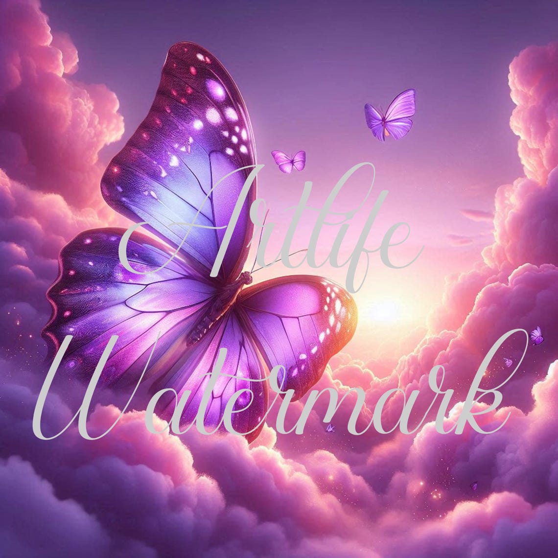 Pretty Purple Butterflies - Set #2 - Clip Art - 5 PNG Files - Etsy