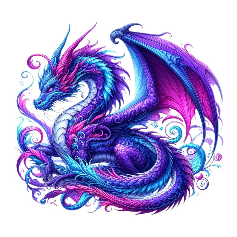 Mythical Dragons Clip Art - (15 PNG Files) - 2000 X 2000 Px - Etsy