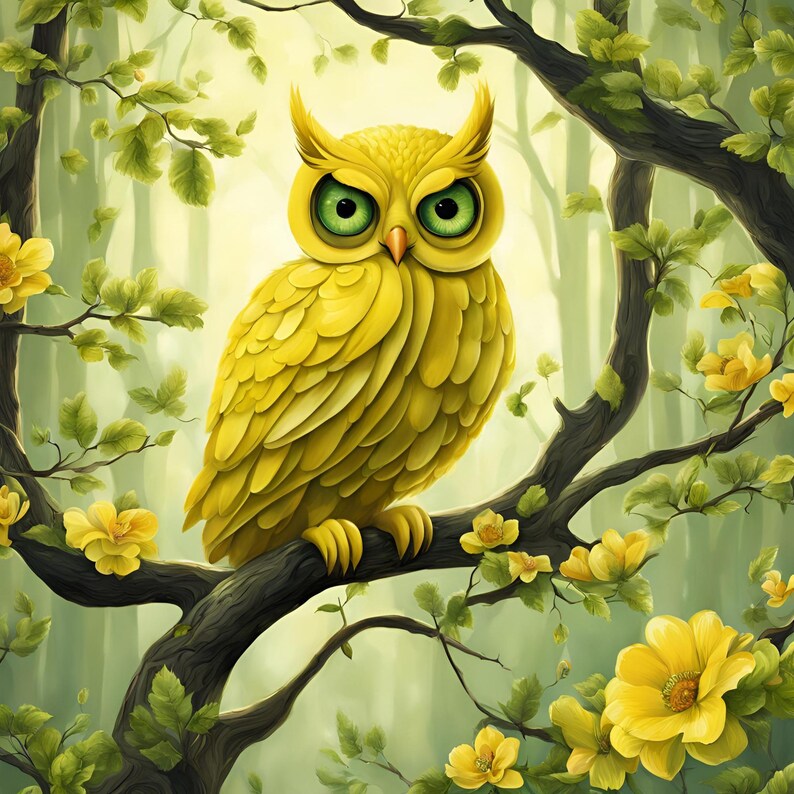Forest Owls - Clip Art - Set #1 - (5 PNG Files)- 2000 X 2000 Px - Etsy