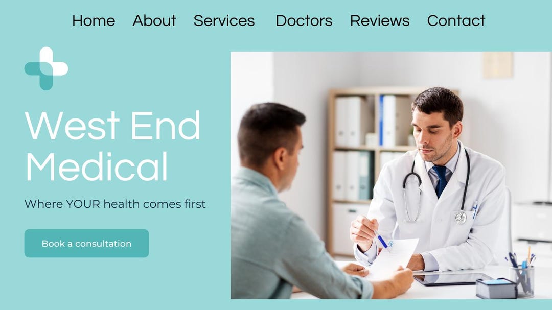 Medical Website Template -028 -- 7 Pages - Editable in Canva - Etsy