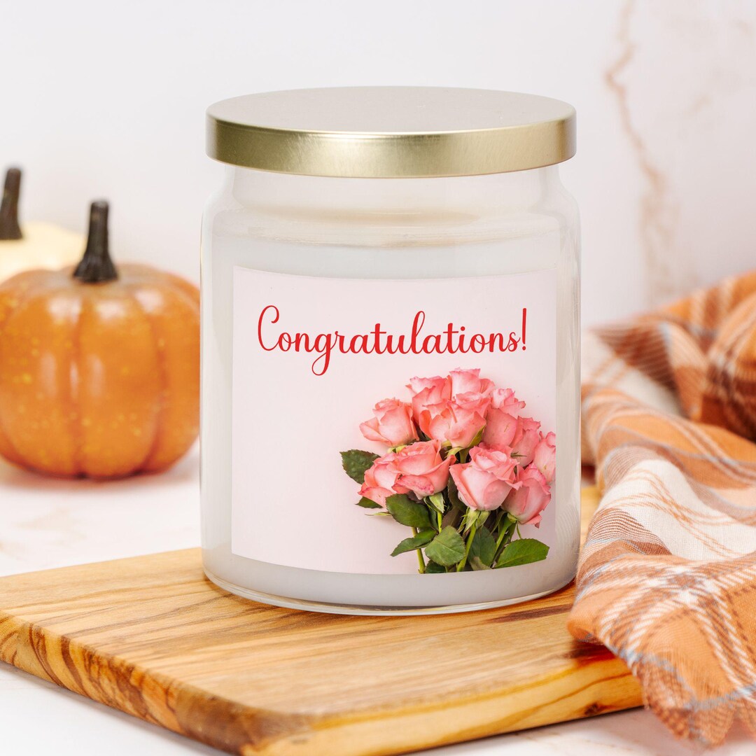 Congratulations Candle Apothecary Jar 9oz 05 - Etsy