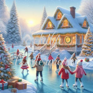 Winter Ice Skating - Clip Art - 12 Pngs - 2000 X 2000 Px -01 - Etsy