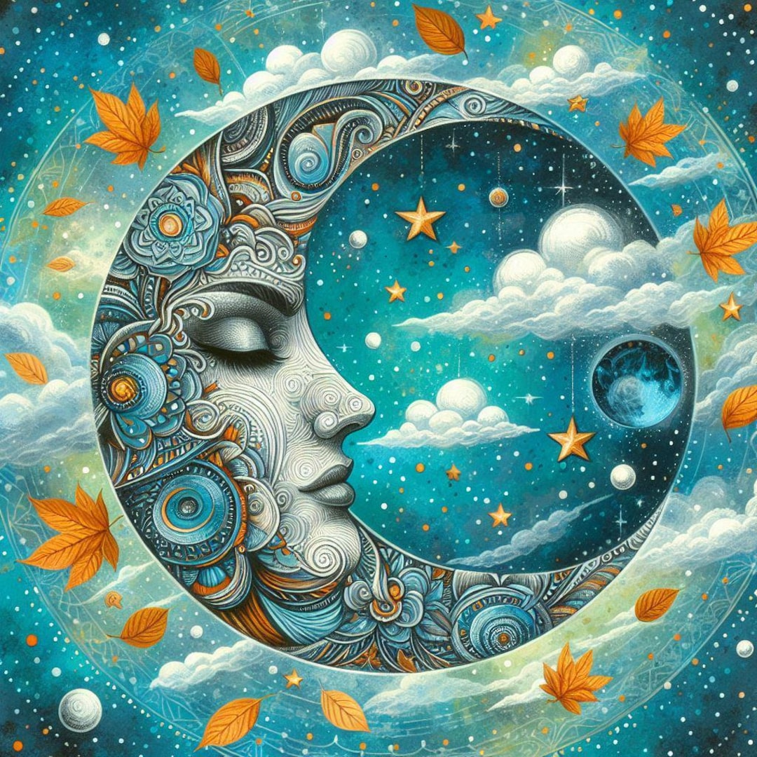 Magical Moons- Clip Art - Set #15 (5 JPEG Files) - 1024 X 1024 Pixels ...