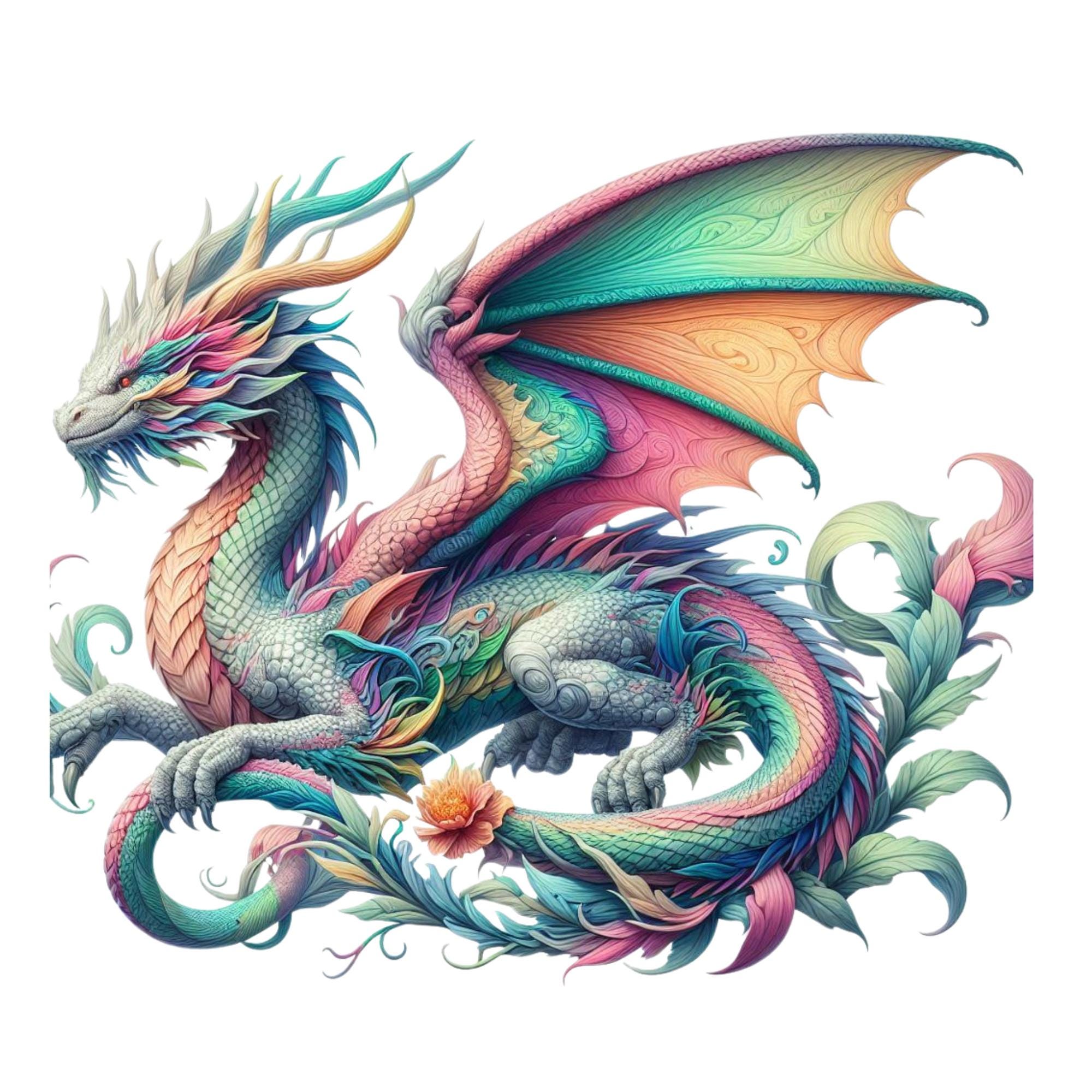 Mythical Dragons Clip Art - (15 PNG Files) - 2000 X 2000 Px - Etsy