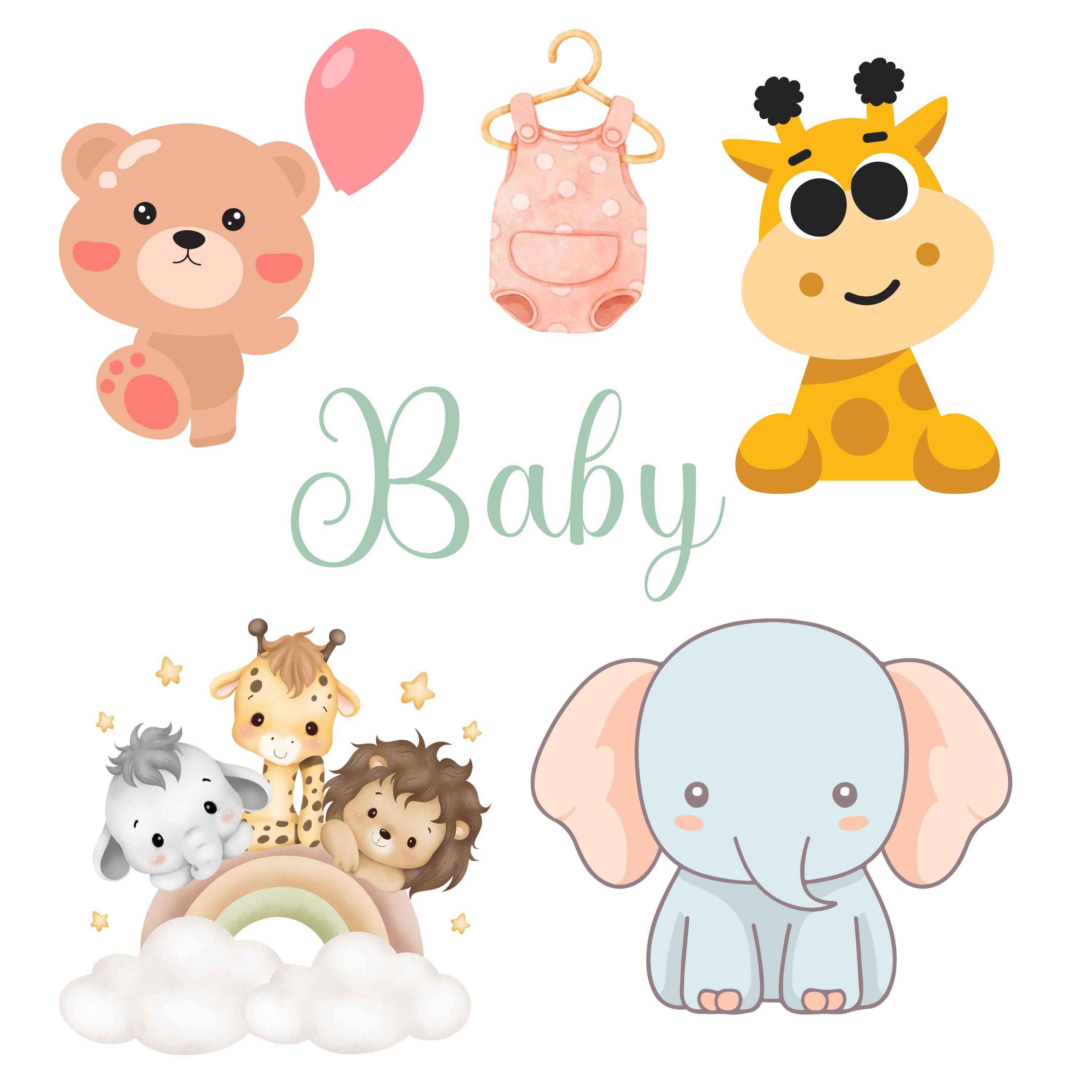 Baby - Clip Art - Set #1 - (9 PNG Files) -2000 X 2000px - Etsy