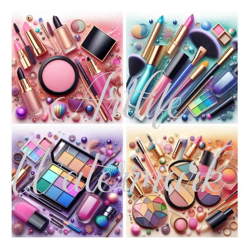 Make up - Clip Art - Set #3 - (10 PNG Files) -2000 X 2000px - Etsy