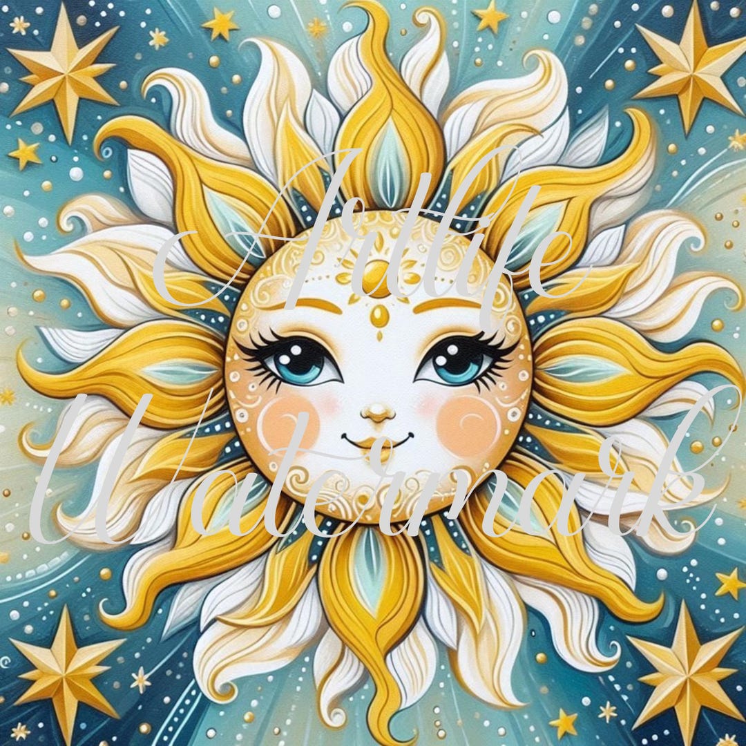 Celestial Sun Design Printable Wall Art 27 - Etsy