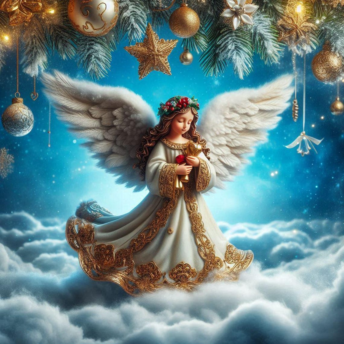 Christmas Angels Clip Art 10 JPEG Files 1024 X1024 04 - Etsy