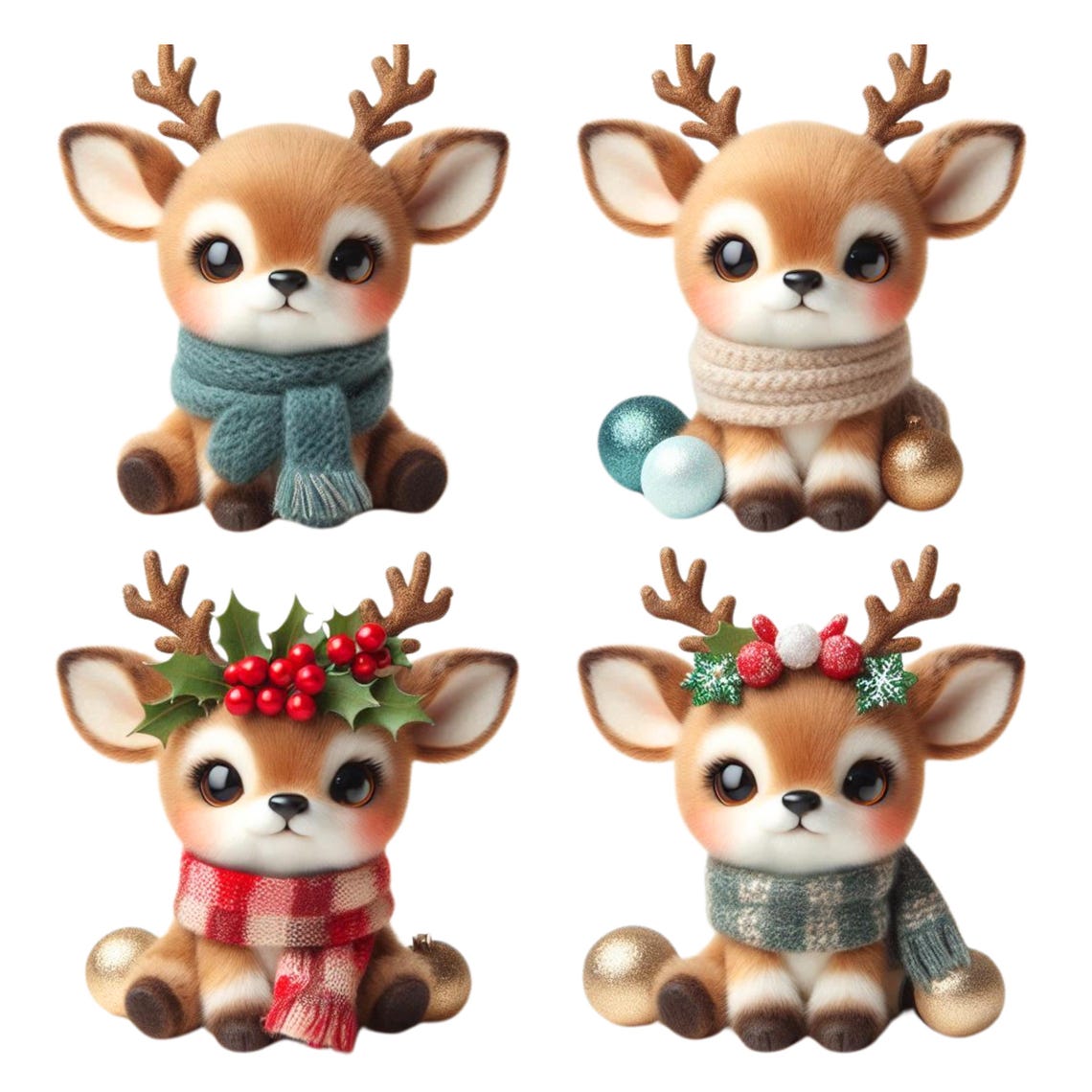 Baby Reindeer Clip Art 10 Pngs 3000 X 3000 Px 01 - Etsy