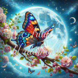 Butterflies in Moonlight - Clip Art - Set #1- (10 PNG Files) - Etsy