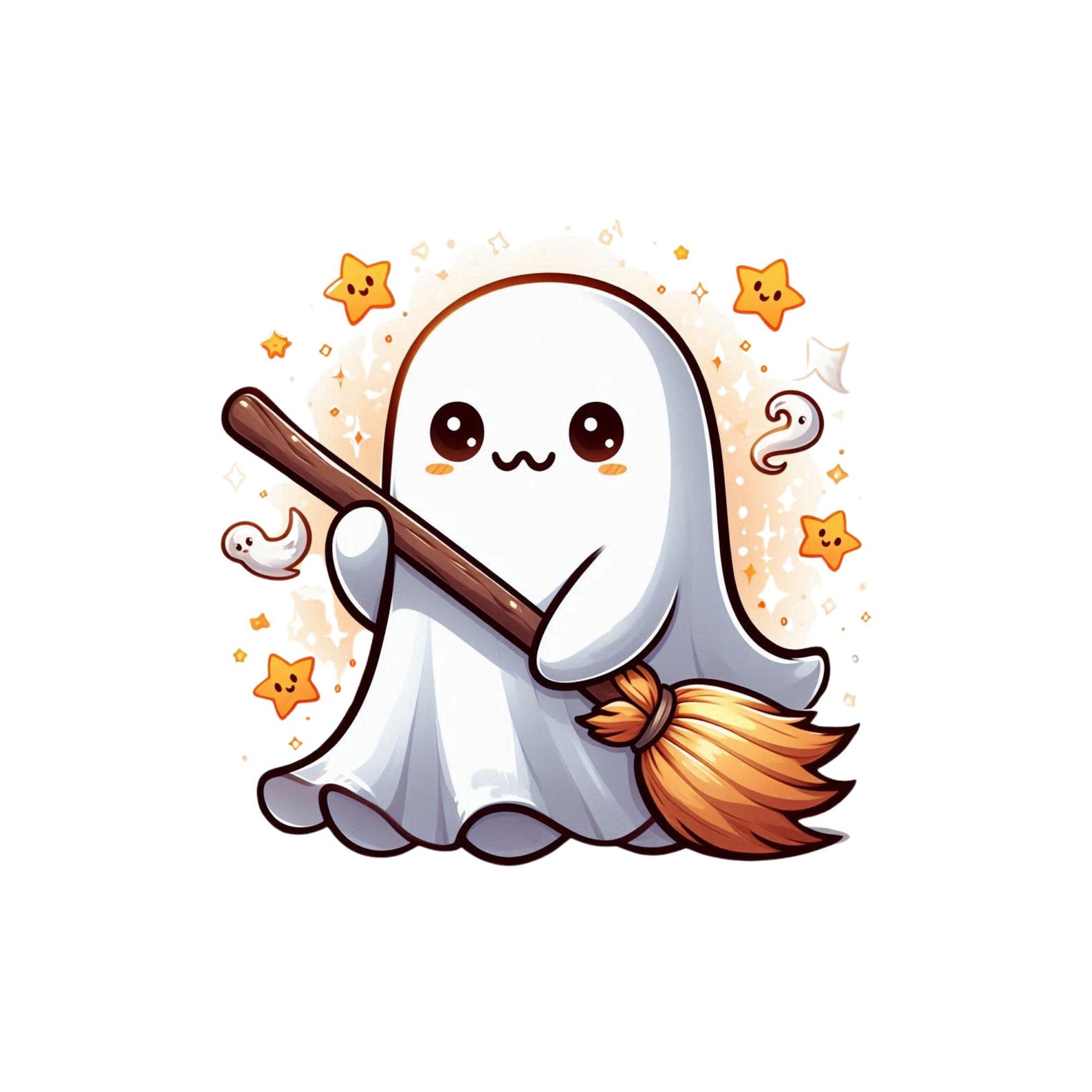 Cute Halloween Ghost Clip Art 8 Pngs 3000 X 3000 Px 01 - Etsy