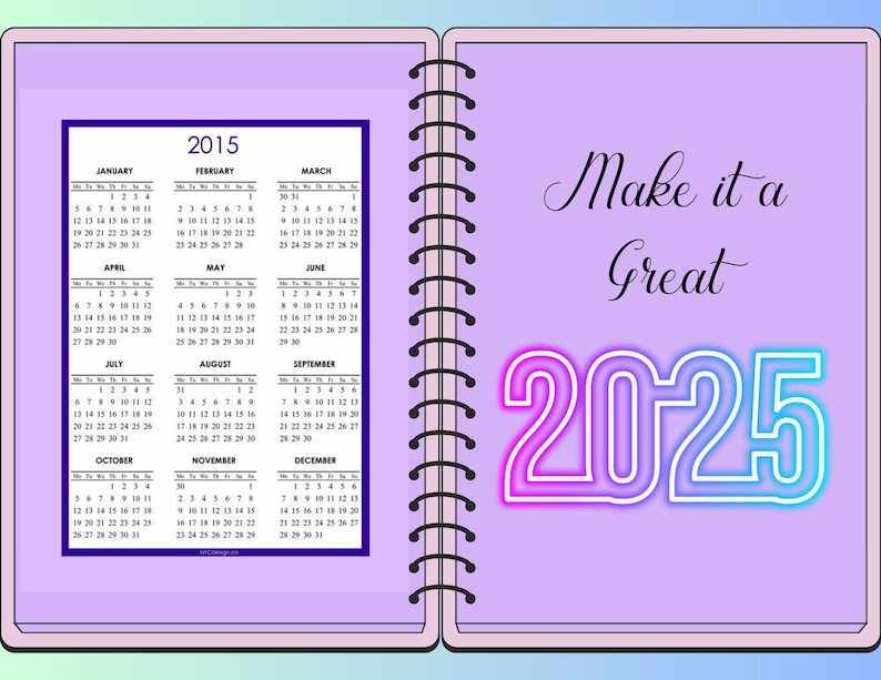 2025 Calendar - 02 - Digital Book - Printable - Etsy