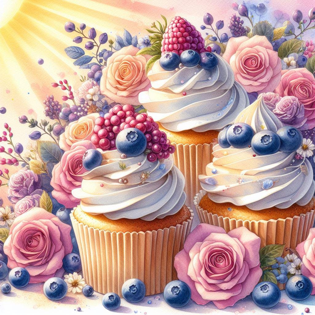 Yummy Cupcakes Clip Art Set 3 5 JPEG Files - Etsy