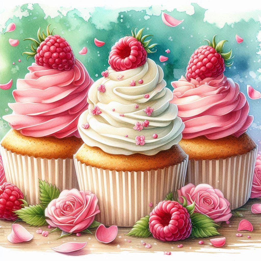 Yummy Cupcakes - Clip Art - Set #1 - (5 JPEG files)
