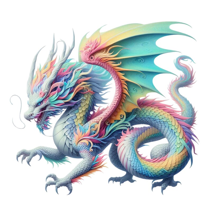 Mythical Dragons Clip Art - (15 PNG Files) - 2000 X 2000 Px - Etsy